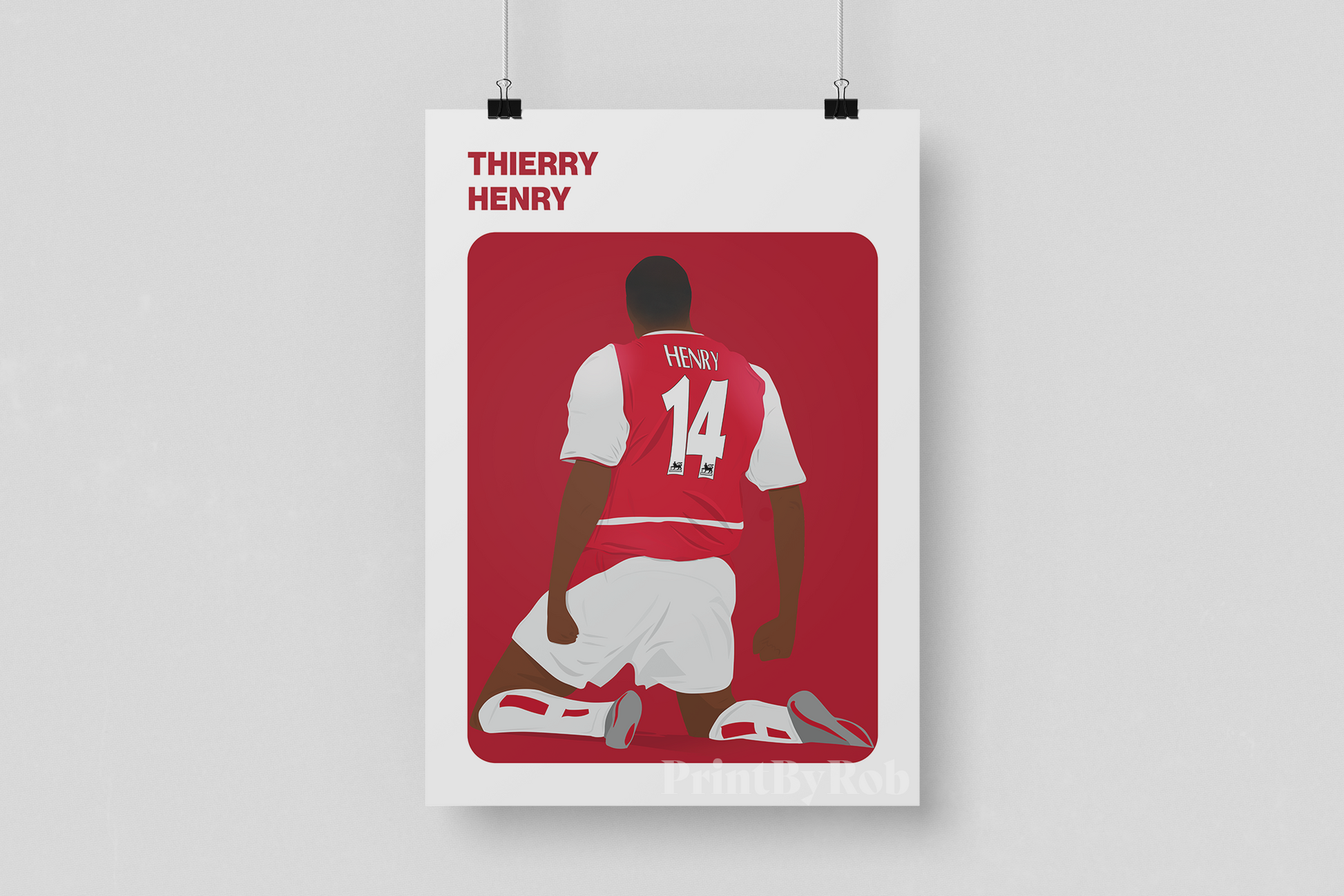 Thierry Henry Poster - Arsenal Print - Football Wall Art – Print By Rob