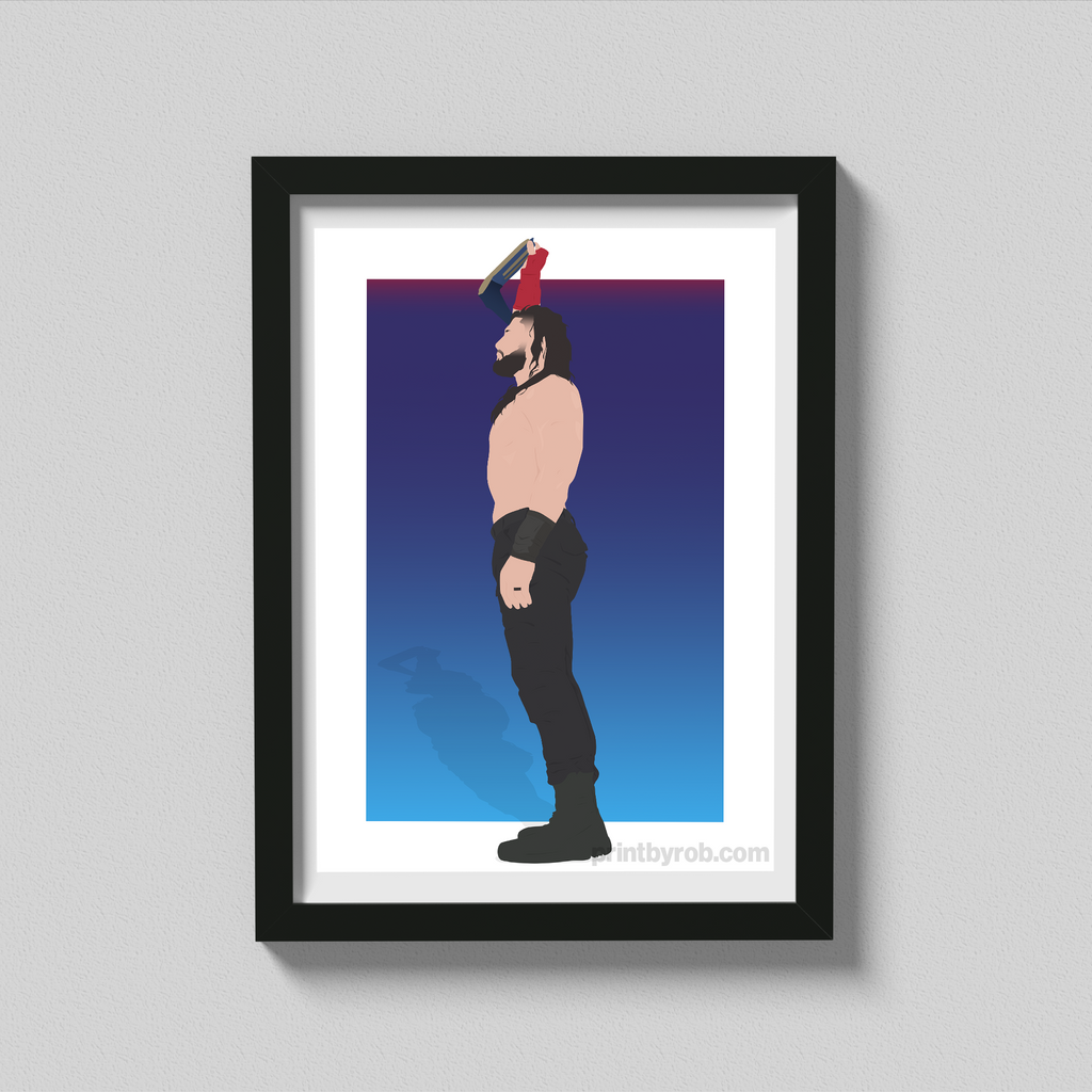 Roman Reigns Print - Bloodline Tribal Chief Poster - WWE Wall Art ...