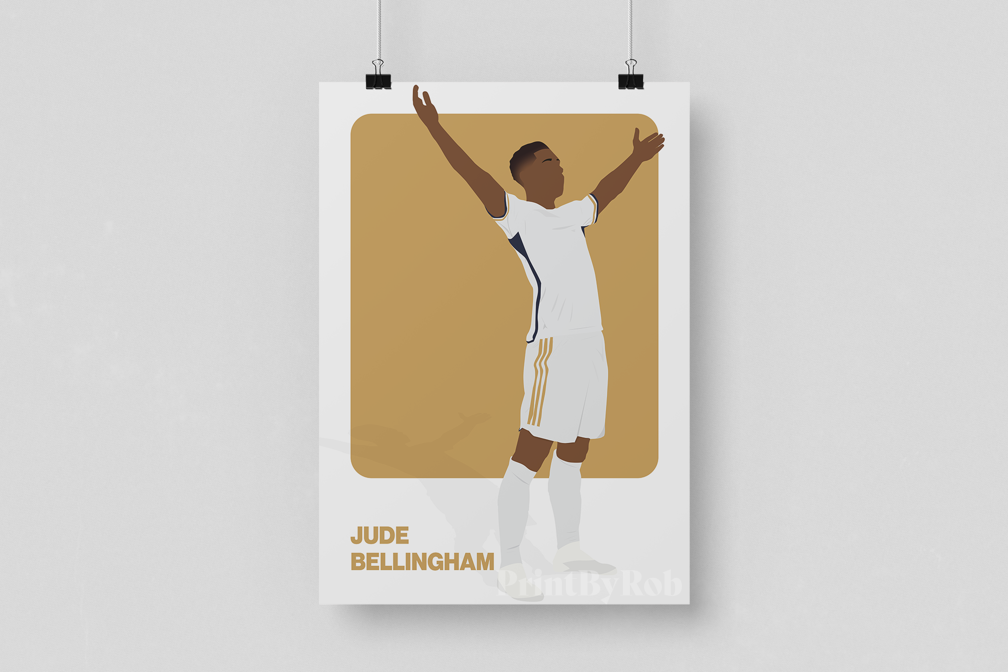 Jude Bellingham Print - Real Madrid Wall Art - Football Print – Print ...