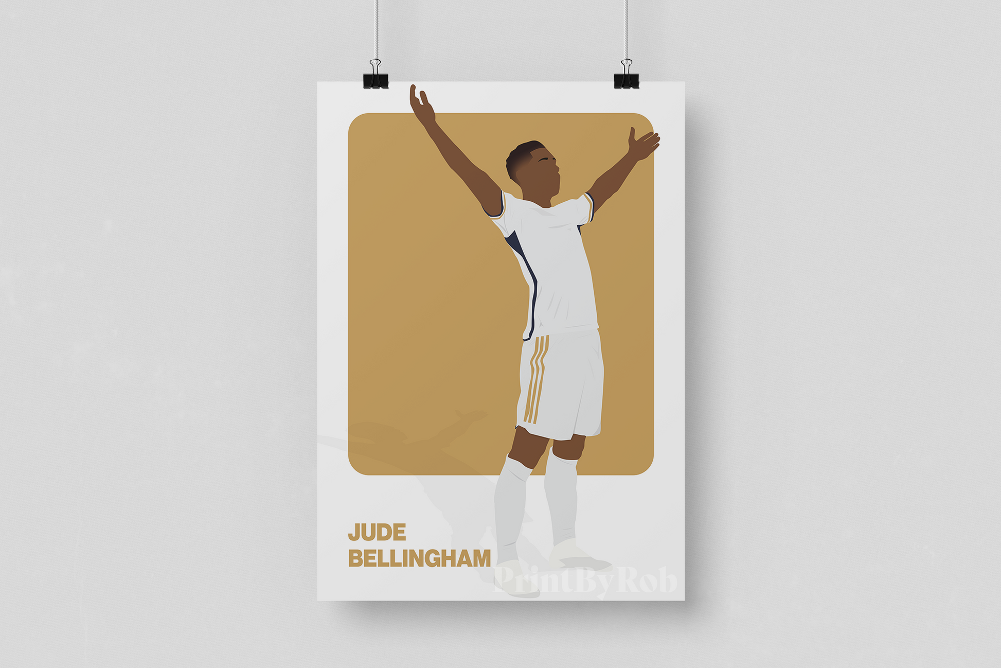 Jude Bellingham Print - Real Madrid Wall Art - Football Print – Print ...