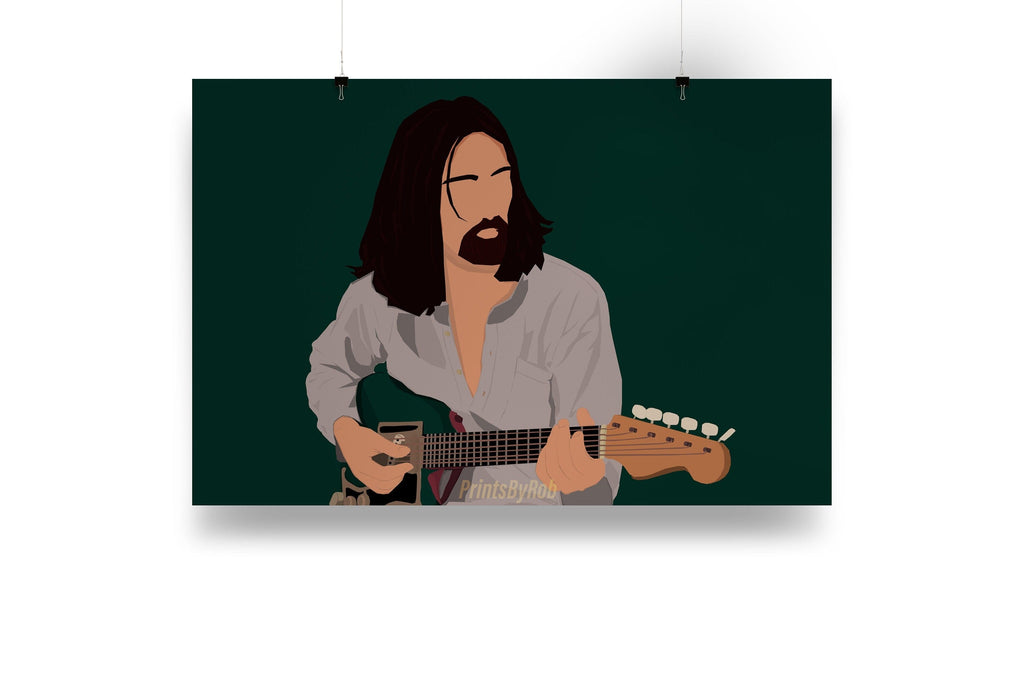 George Harrison The Beatles A4 Wall Art Print | Print By Rob